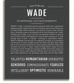 Wade | Name Art Print – Name Stories