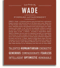 Wade | Name Art Print – Name Stories
