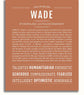 Wade | Name Art Print – Name Stories