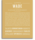 Wade | Name Art Print – Name Stories