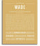 Wade | Name Art Print – Name Stories