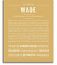 Wade | Name Art Print – Name Stories