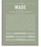Wade | Name Art Print – Name Stories