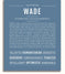 Wade | Name Art Print – Name Stories