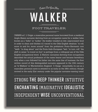 Walker | Name Art Print – Name Stories