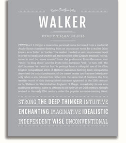 Walker | Name Art Print – Name Stories