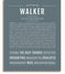 Walker Personalized Name Meaning Art Prints – Name Stories