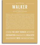Walker Personalized Name Meaning Art Prints – Name Stories