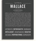Wallace Personalized Name Meaning Art Prints – Name Stories