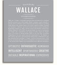Wallace | Name Art Print – Name Stories