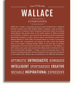 Wallace | Name Art Print – Name Stories