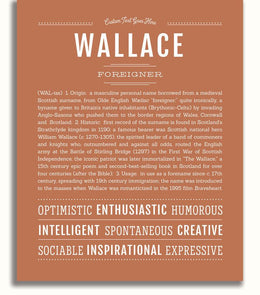 Wallace | Name Art Print – Name Stories