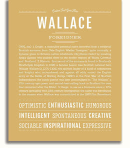 Wallace | Name Art Print – Name Stories