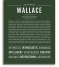 Wallace | Name Art Print – Name Stories