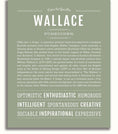 Wallace | Name Art Print – Name Stories