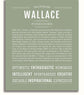 Wallace Personalized Name Meaning Art Prints – Name Stories