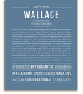 Wallace | Name Art Print – Name Stories
