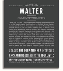 Walter | Name Art Print – Name Stories
