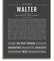 Walter Personalized Name Meaning Art Prints – Name Stories