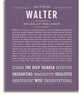 Walter Personalized Name Meaning Art Prints – Name Stories