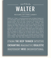 Walter | Name Art Print – Name Stories