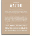 Walter | Name Art Print – Name Stories