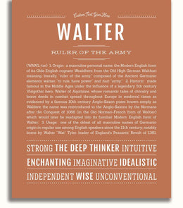 Walter | Name Art Print – Name Stories