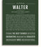 Walter Personalized Name Meaning Art Prints – Name Stories