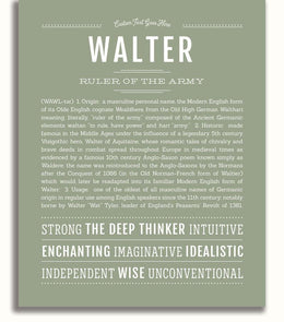 Walter | Name Art Print – Name Stories