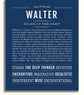 Walter Personalized Name Meaning Art Prints – Name Stories
