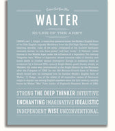 Walter | Name Art Print – Name Stories