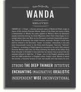 Wanda | Name Art Print – Name Stories