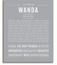 Wanda Personalized Name Meaning Art Prints – Name Stories