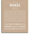 Wanda Personalized Name Meaning Art Prints – Name Stories