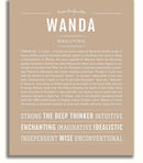 Wanda | Name Art Print – Name Stories