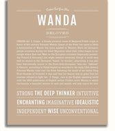Wanda | Name Art Print – Name Stories