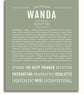Wanda Personalized Name Meaning Art Prints – Name Stories