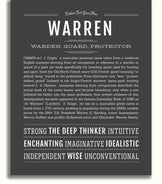 Warren | Name Art Print – Name Stories