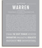 Warren | Name Art Print – Name Stories