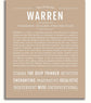Warren | Name Art Print – Name Stories