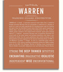 Warren | Name Art Print – Name Stories