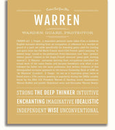 Warren | Name Art Print – Name Stories