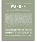 Warren | Name Art Print – Name Stories