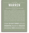 Warren | Name Art Print – Name Stories
