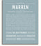 Warren | Name Art Print – Name Stories