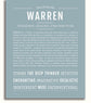 Warren | Name Art Print – Name Stories