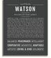 Watson Personalized Name Meaning Art Prints – Name Stories