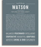 Watson Personalized Name Meaning Art Prints – Name Stories