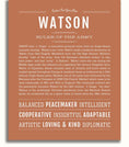 Watson | Name Art Print – Name Stories