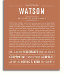 Watson | Name Art Print – Name Stories